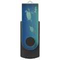 Beautiful swimming sea turtles flash drive | Zazzle