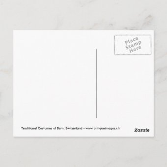 Beautiful Swiss Woman in Traditional Costume, Bern Postcard | Zazzle