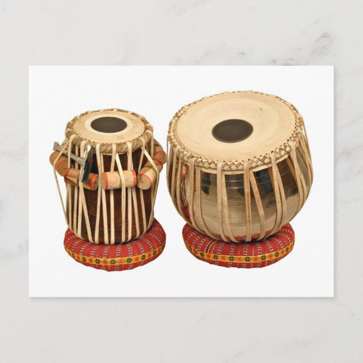 Beautiful Tabla Set Indian Percussion Instrument Postcard | Zazzle