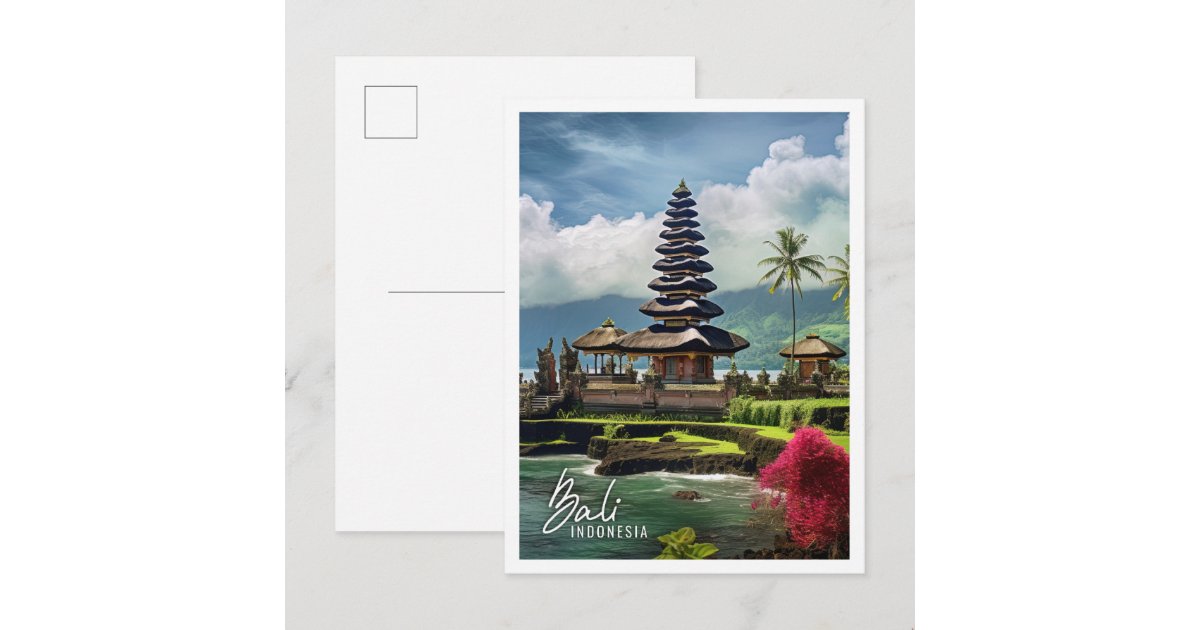 Beautiful Temple Bali Indonesia Postcard | Zazzle