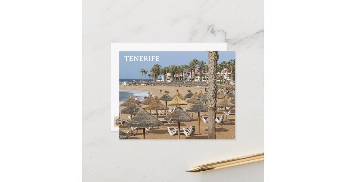 Beautiful Tenerife Beach View Postcard! Postcard | Zazzle