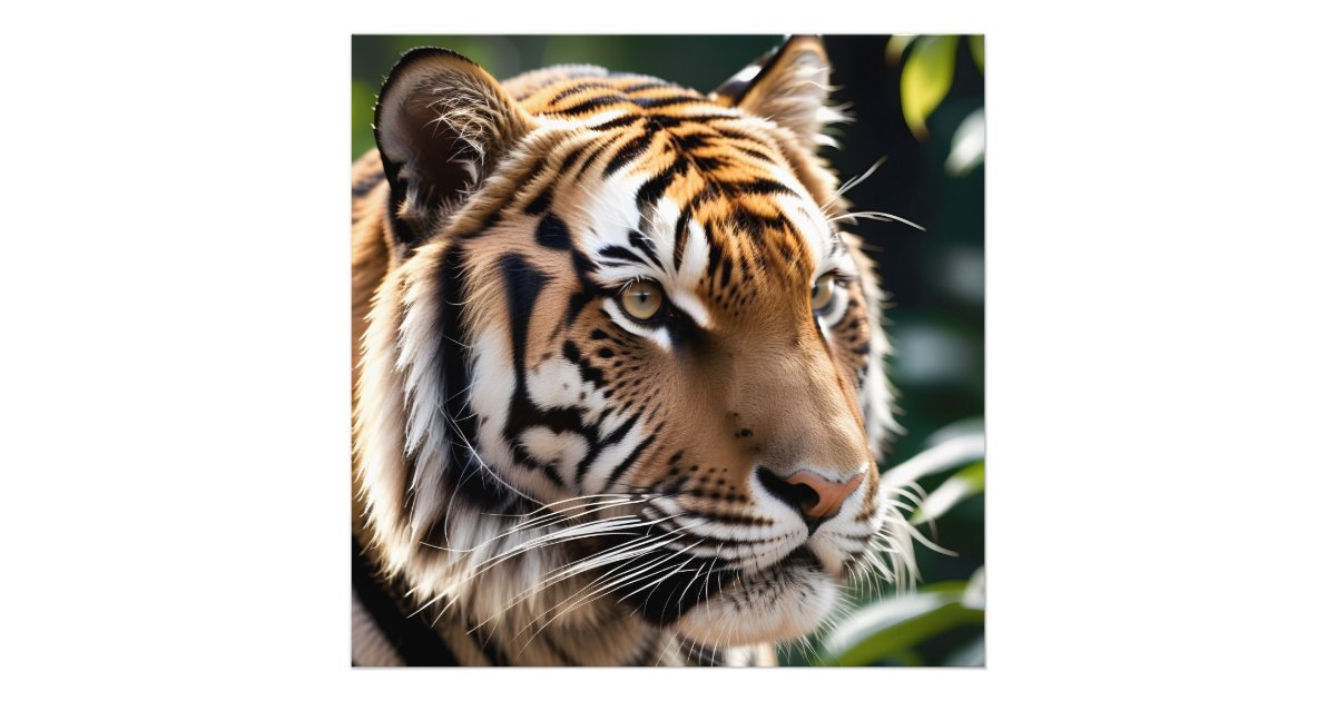 Beautiful tiger face photo print | Zazzle