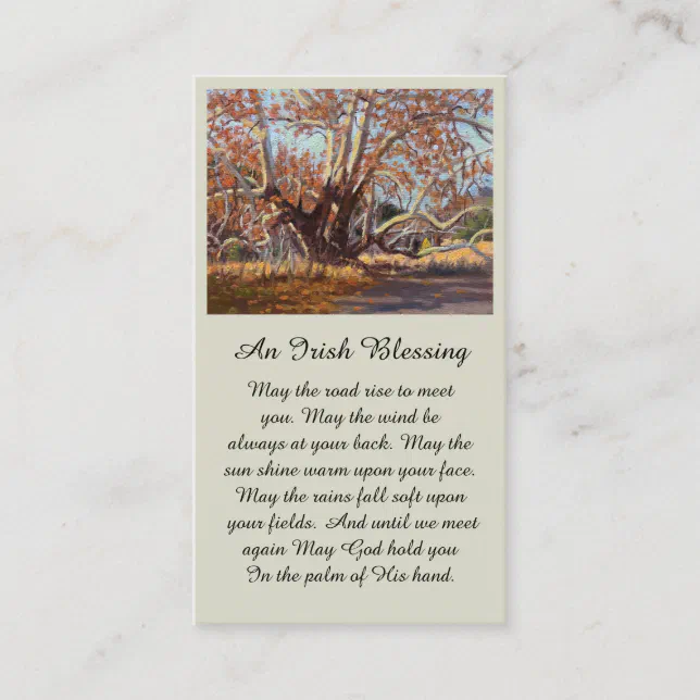 Beautiful Tree Portrait Sympathy Memorial Card | Zazzle