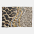 Beautiful Trendy Leopard Faux Animal Print Towel | Zazzle