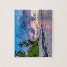 Beautiful Tropical Beach Ocean Vacation Jigsaw Puzzle | Zazzle