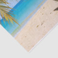 Beautiful Tropical Beach with a Rowboat Tissue Paper | Zazzle