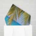 Beautiful Tropical Beach with a Rowboat Tissue Paper | Zazzle