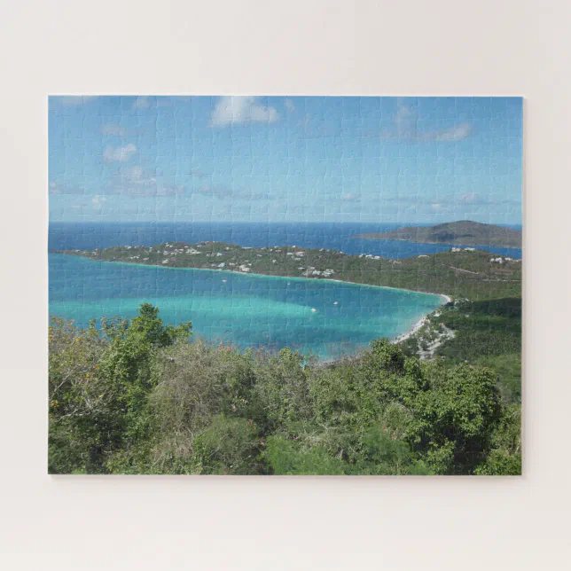 Beautiful Tropical Caribbean Beach Paradise Photo Jigsaw Puzzle | Zazzle