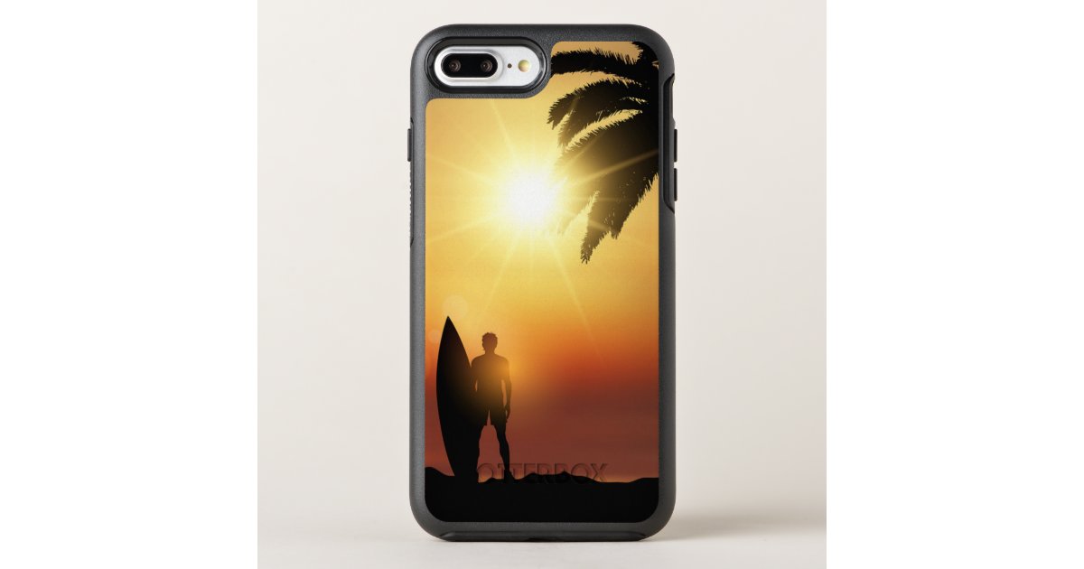 Beautiful Tropical Sunset Surfer | Phone Case | Zazzle