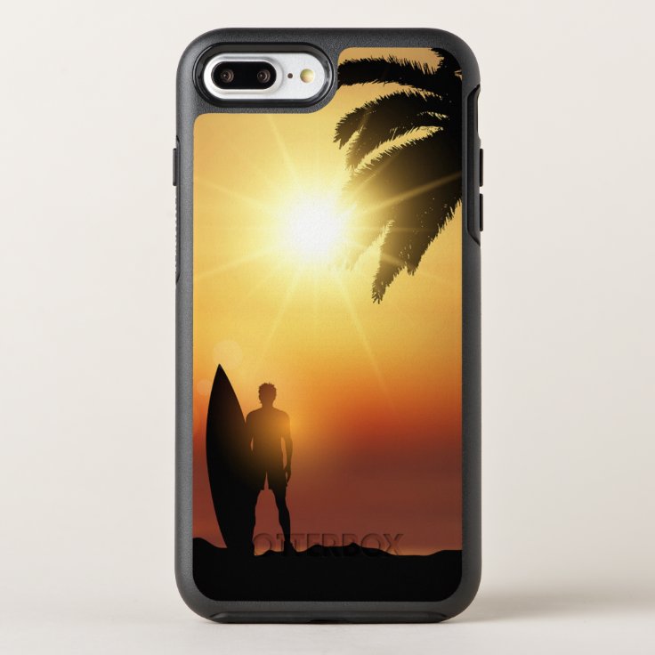 Beautiful Tropical Sunset Surfer | Phone Case | Zazzle