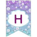 Beautiful Under the Sea Mermaid Birthday Bunting Flags | Zazzle