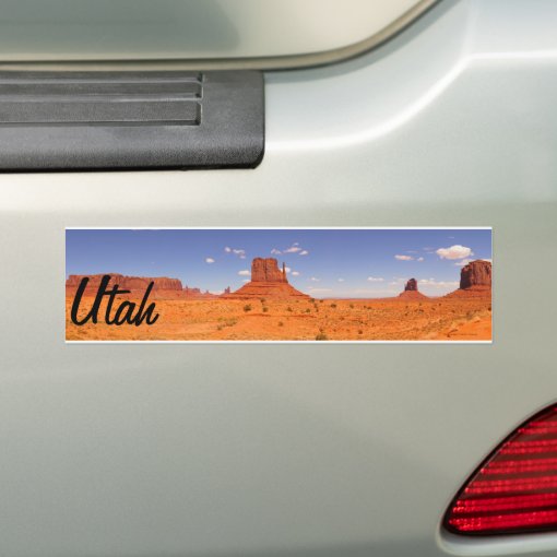 Beautiful Utah rock formation painted desert Bumper Sticker | Zazzle