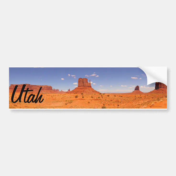 Beautiful Utah rock formation painted desert Bumper Sticker | Zazzle