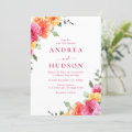 Beautiful Vibrant Spring Summer Floral Wedding Invitation | Zazzle