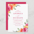 Beautiful Vibrant Spring Summer Floral Wedding Invitation | Zazzle