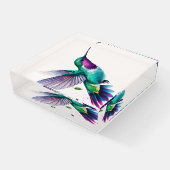 Beautiful Vibrant Watercolor Hummingbird graphic Paperweight | Zazzle