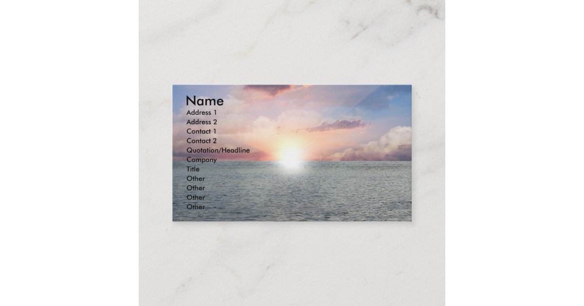 Beautiful View Business Card | Zazzle