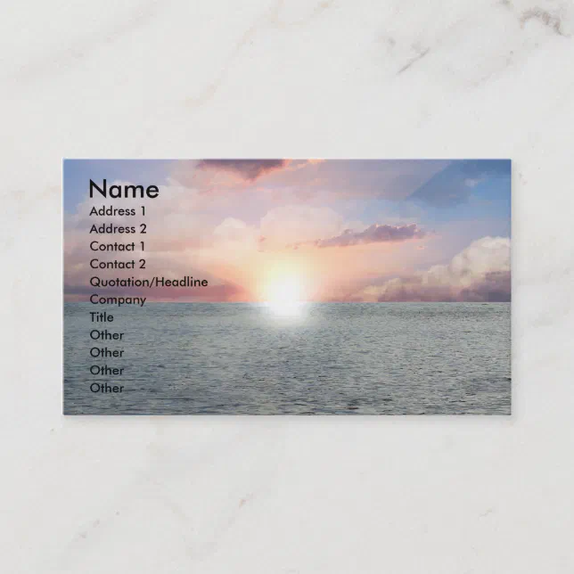 Beautiful View Business Card | Zazzle