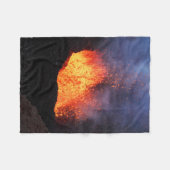 Beautiful view of hot lava eruption from volcano fleece blanket | Zazzle