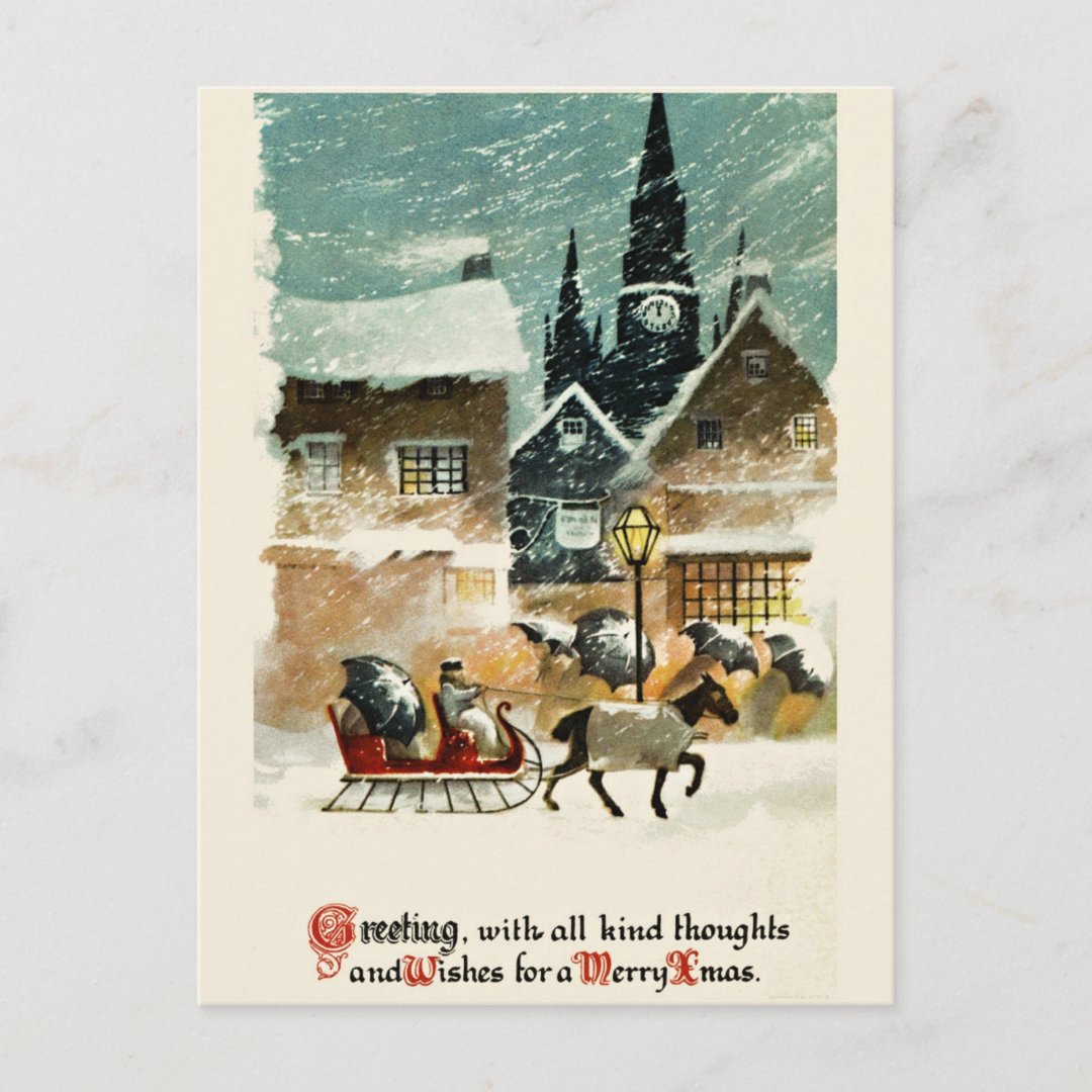 Beautiful vintage Christmas card | Zazzle