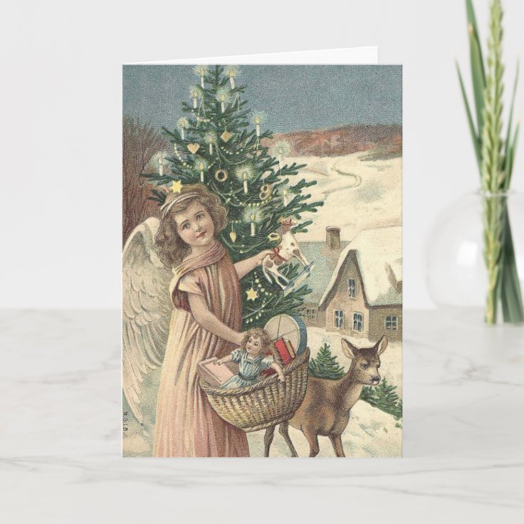 Beautiful Vintage Christmas Card | Zazzle