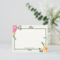 Beautiful Vintage Floral Personalized Stationary Note Card | Zazzle