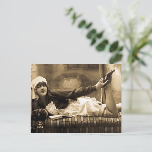 Beautiful ! Vintage French Risque Postcard | Zazzle