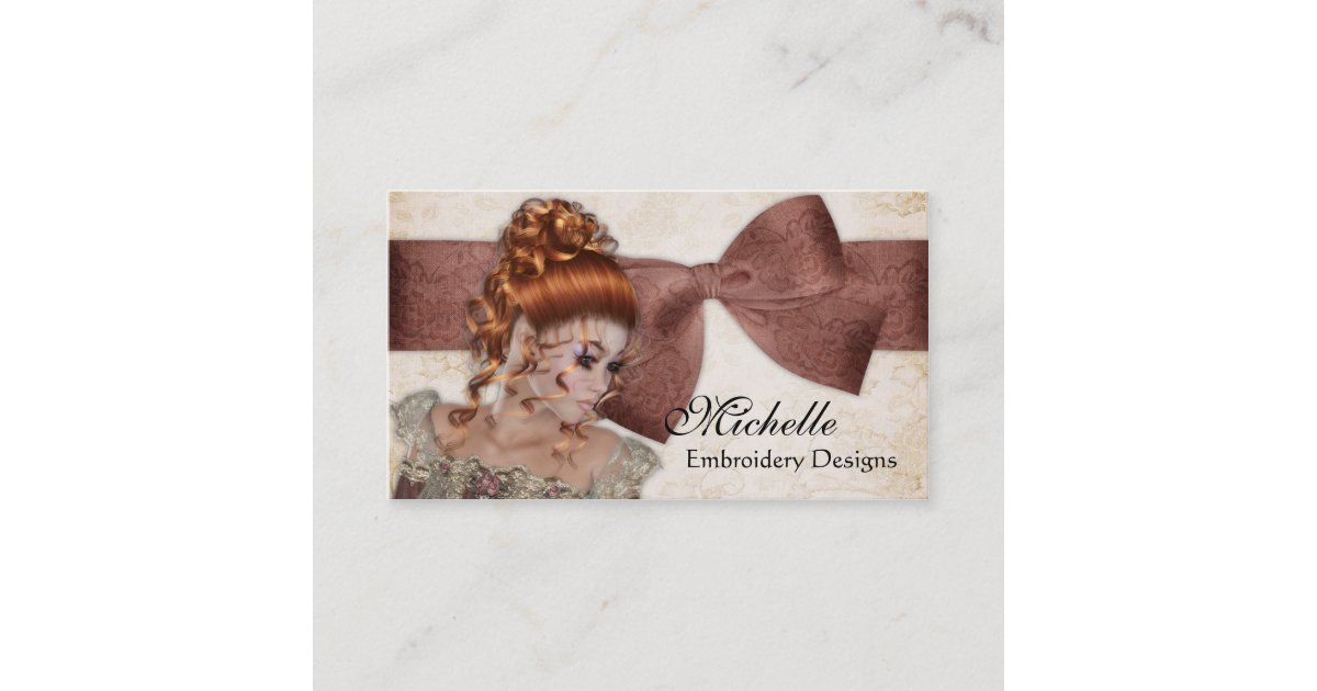 Beautiful Vintage Lady 2 Business Cards | Zazzle
