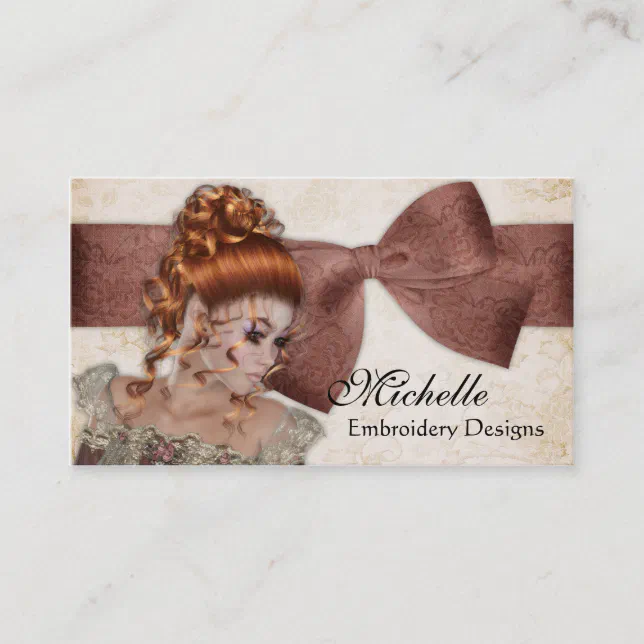 Beautiful Vintage Lady 2 Business Cards | Zazzle