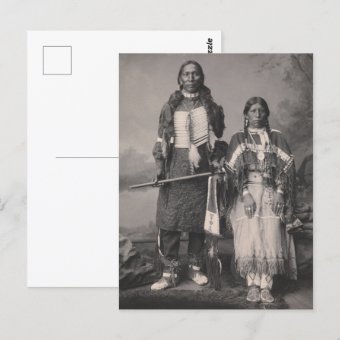 Beautiful Vintage Native American Portraits Postcard | Zazzle