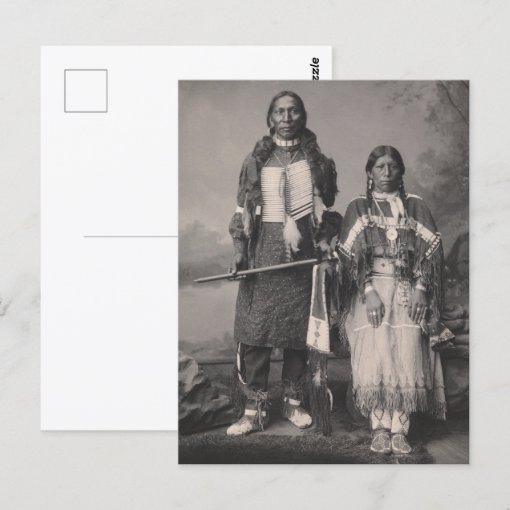 Beautiful Vintage Native American Portraits Postcard | Zazzle