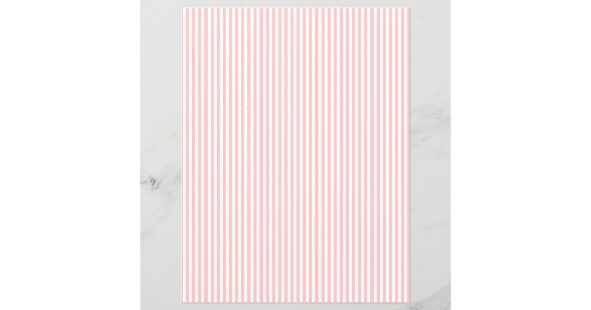Beautiful Vintage Pink Stripe Scrapbook Paper | Zazzle