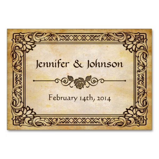 Beautiful Vintage Rustic Wedding Table Number Card | Zazzle