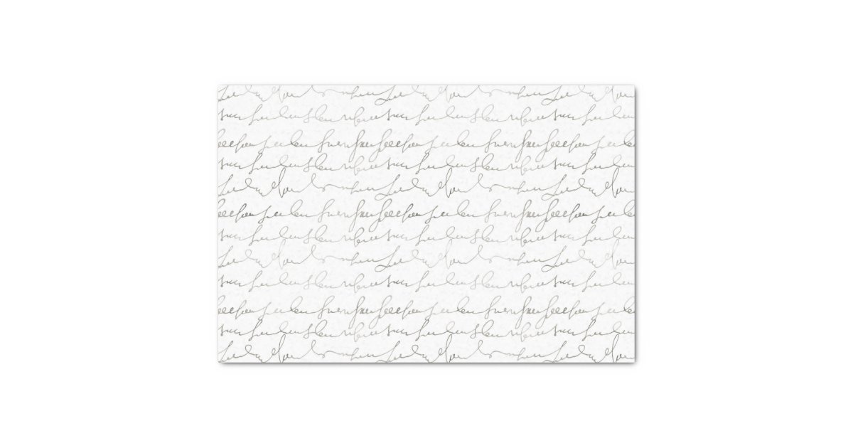 Beautiful Vintage Script Tissue Paper | Zazzle