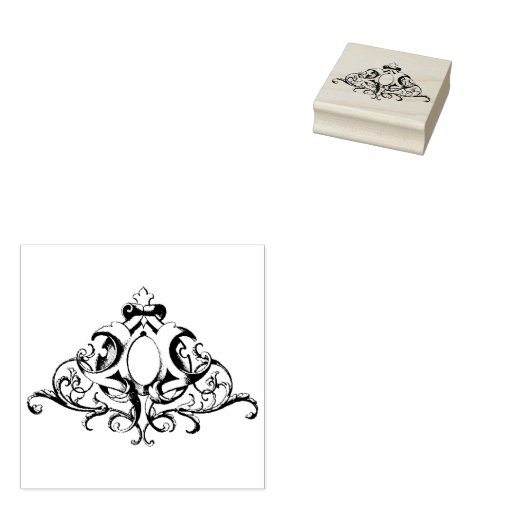 BEAUTIFUL VINTAGE SCROLLS RUBBER STAMP | Zazzle