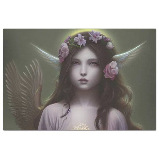 Beautiful Vintage Victorian Floral Angel Decoupage Tissue Paper | Zazzle