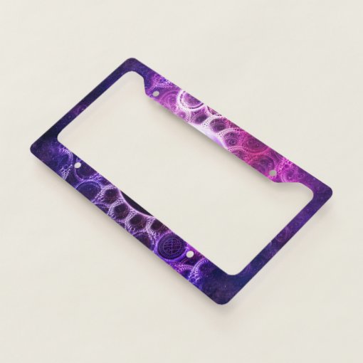 Beautiful Violet NASA Deep Dream Fractal Mandala License Plate Frame ...
