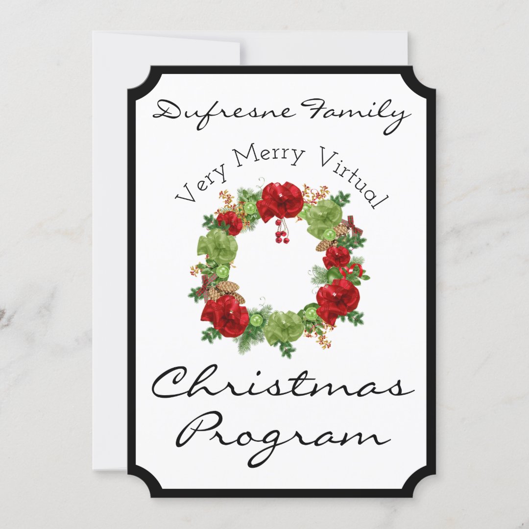 Beautiful Virtual Christmas Program Invitation | Zazzle