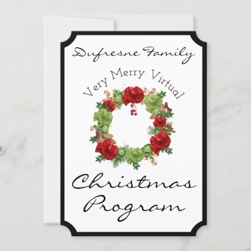 Beautiful Virtual Christmas Program Invitation | Zazzle