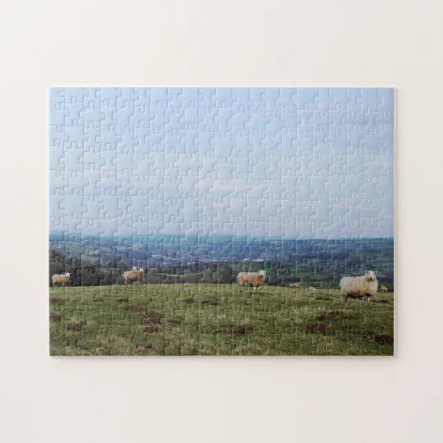 Beautiful Wales Hill View Landscape Welsh Sheep Jigsaw Puzzle | Zazzle