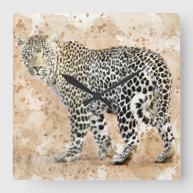 Beautiful Wall Clock - Leopard | Zazzle