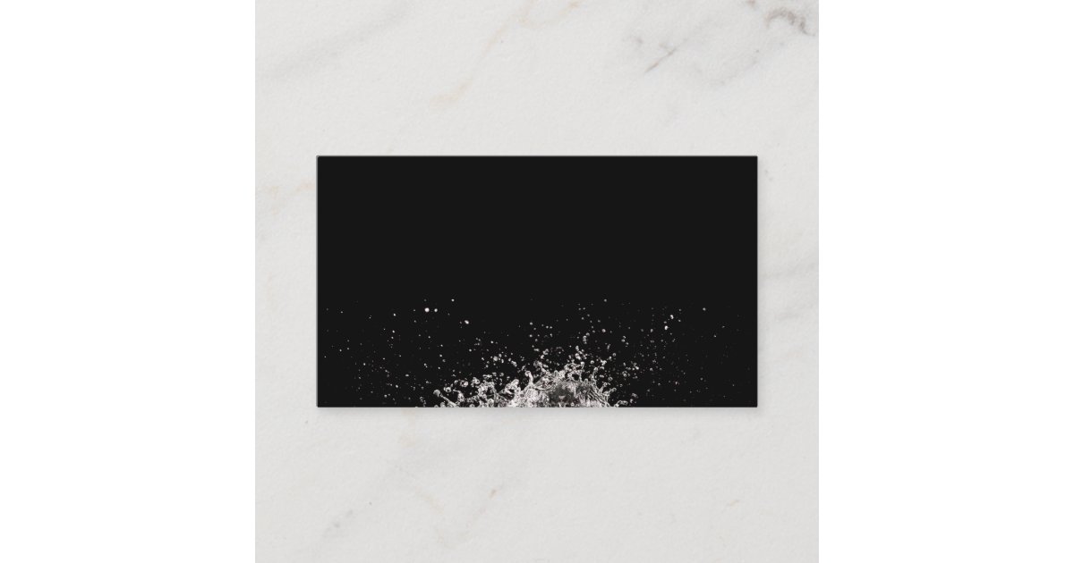 Beautiful water splash business card | Zazzle