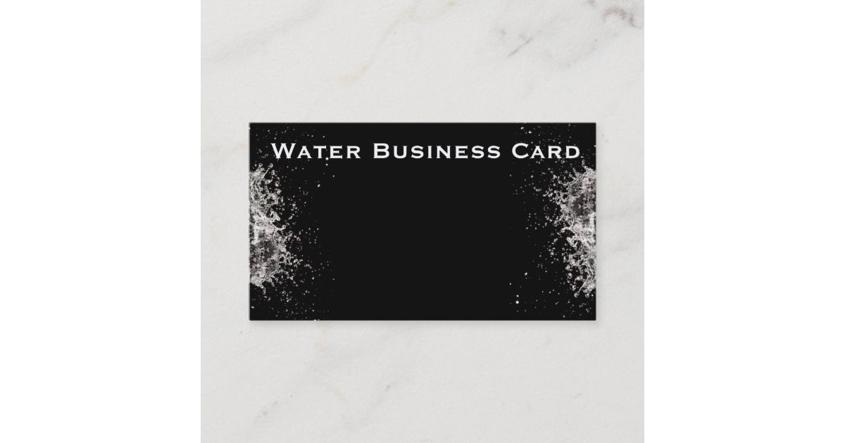 Beautiful water splash business card | Zazzle