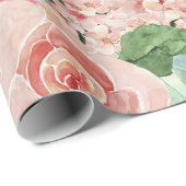 Beautiful Watercolor Roses Wedding Wrapping Paper | Zazzle