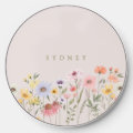 Beautiful Watercolor Wildflower Botanical Garden Wireless Charger | Zazzle