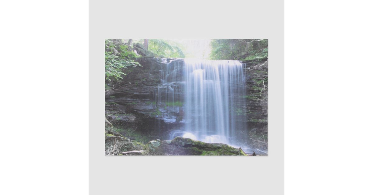 Beautiful Waterfall in Nature Tissue Paper | Zazzle