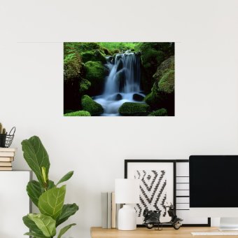 Beautiful waterfall poster | Zazzle
