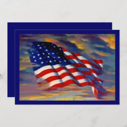 BEAUTIFUL WAVING FLAG PARTY INVITE ~ EZ2 CUSTOMIZE | Zazzle