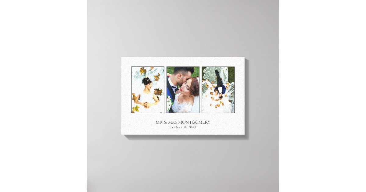 Beautiful Wedding Photo Collage Canvas Print | Zazzle