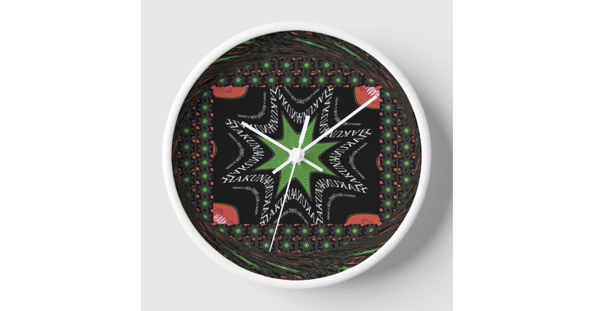 Beautiful Whirling stars background Print vector Wall Clock | Zazzle